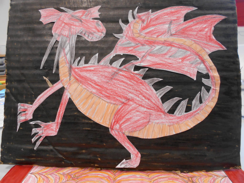 [Atelier arts-visuels] Le méchant dragon par Arthur | IME DINAMO
